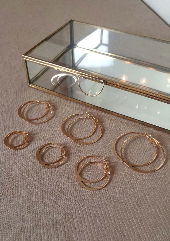 Σκουλαρίκια κρίκοι πλακέ | Σκουλαρίκια | Musitsa.com